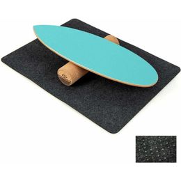 Costway - Balance Board aus Holz, Balancebrett, Balance Trainer Trickboard für zuhause, inkl. Korkrolle, Balance-board aus 8 hochwertigen