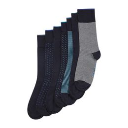 Tom Tailor Herren Socken im 7er-Set, blau, Muster, Gr. 39-42