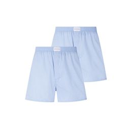 Tom Tailor Herren Boxer-Shorts im Zweierpack, blau, Gr. L/6