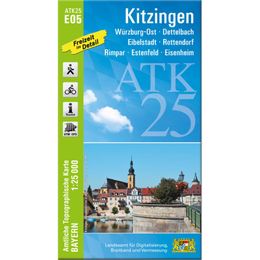 ATK25-E05 Kitzingen (Amtliche Topographische Karte 1:25000), Karte (im Sinne von Landkarte)
