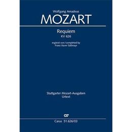 carus Requiem (Klavierauszug) - Wolfgang Amadeus Mozart, Kartoniert (TB)
