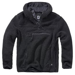 Brandit Teddyfleece Worker Pullover schwarz, Größe S