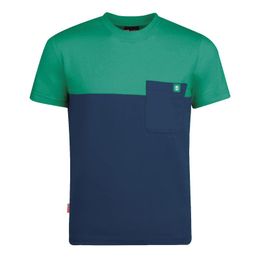 Trollkids - T-Shirt KIDS BERGEN Quick-dry in navy/pepper green, Gr.104