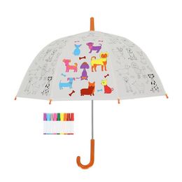 Rivanto Stockregenschirm, Kinder Regenschirm Hunde Ø 70