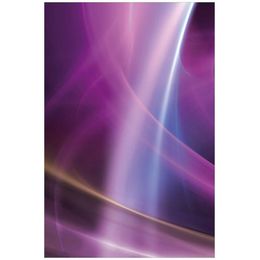 Wallario Acrylglasbild, Abstraktes Muster in violett lila pink schwarz