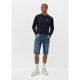 s.Oliver Jeansshorts Jeans-Shorts / Regular Fit / Mid Rise / Straight Leg Waschung