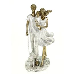 formano Sammelfigur Dekofigur Familie mit Hund Modern Couple Skulptur 26 cm Liebe Paar