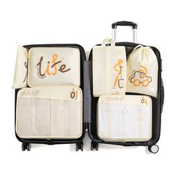 CoolBlauza Kofferorganizer Set mit 6 Reisegepäck-Organizern mit großem Fassungsvermögen