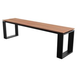 ebuy24 Gartenbank Martin Gartenbank Schwarz und Teak Dekor. (1-St)