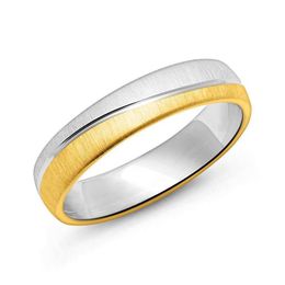 UNIQUE Silberring Teilvergoldeter Sterlingsilber Ring
