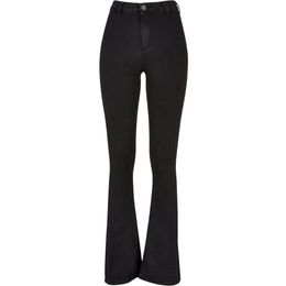 Urban Classics Bequeme Jeans Damen Ladies Super Stretch Bootcut Denim Pants (1-tlg), schwarz