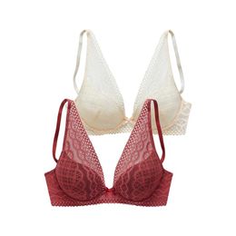 Petite Fleur Bra female Beige, Red size 70