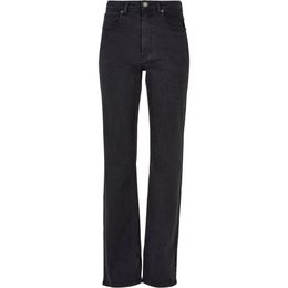 Urban Classics Bequeme Jeans Urban Classics Damen Ladies Highwaist Straight Slit Denim Pants (1-tlg), schwarz