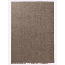 Teppich HEINE HOME Teppiche Gr. B/L: 60 cm x 115 cm, 6 mm, 1 St., grau (taupe) Kurzflor-Teppiche