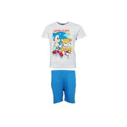 Sonic The Hedgehog Schlafanzug Sega Sonic The Hedgehog Tails Jungen Kinder Pyjama Gr. 104 bis 134