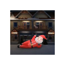 vidaXL Weihnachtsfigur Aufblasbarer Weihnachtsmann LED IP44 Rot 360 cm XXL