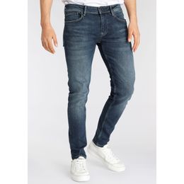 Skinny-fit-Jeans Pepe Jeans "Finsbury" Gr. 34, Länge 34, blau (dark used) Herren Jeans Skinny-Jeans