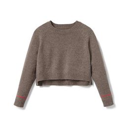 Tchibo Strickpullover mit RWS-Wolle - Hellbraun - Kinder - Gr.: 122/128