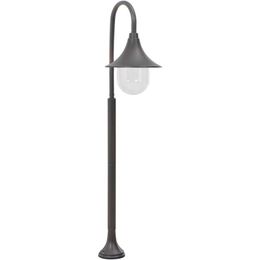 Garten-Pollerleuchte E27 120 cm Aluminium Bronzefarben Vidaxl Braun