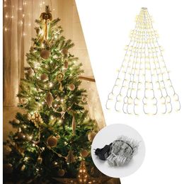 Led Lichterkette Weihnachtsbaum 280 LEDs 2,8m Außen Weihnachtsbaumbeleuchtung mit Ring Christbaumbeleuchtung led Baummantel Warmweiß - VINGO