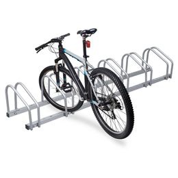 VINGO Fahrradständer für 2-6 Fahrräder 35-60mm Reifenbreite Mehrfachständer Aufstellständer Fahrrad Ständer, Variante:2 Fahrräder - Silber