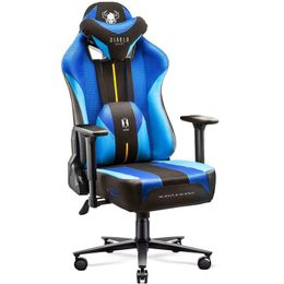 X-Player 2.0 Gaming Stuhl Computerstuhl ergonomischer Bürostuhl Gamer Chair Schreibtischstuhl Stoffbezug Frost Black - Normal Size - Diablo