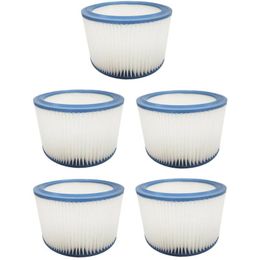 TRADESHOP Trade-shop - 5x Patronen-Filter / Rundfilter / Lamellenfilter für Makita VC2010L VC2512L VC3011L VC3511L VC2012L VC2511 VC3012L VC3012M P-70219