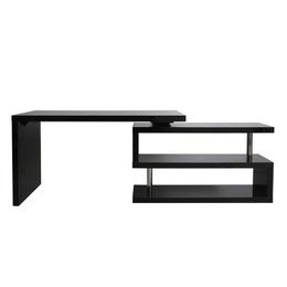 Miliboo Design-Schreibtisch schwarz lackiert verstellbar MAX - Schwarz
