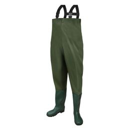 Wathose, Anglerhose, Anglerhose, Beckenhose, Wathose mit Gummi-PVC-Stiefel 42/43 - grün - VINGO