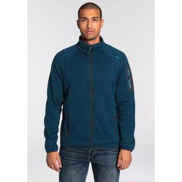 CMP Strickfleecejacke Schnell trocknend & Atmungsaktiv & Wärmend, blau