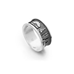 DUR Silberring DUR Schmuck: Ring "Bremen" Stadtring 925er Sterlingsilber dunkel rhodiniert R5655