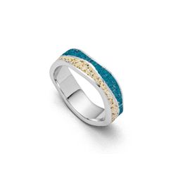 Silberring DUR Schmuck: Ring „Steinsand“ mit Strandsand und Steinsand R5105