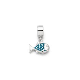 DUR Charm-Einhänger DUR Schmuck: Charm "Fisch" mit blauem Steinsand F298