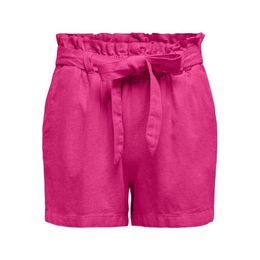 Jacqueline de Yong Shorts Kurze Stoff Shorts Paperback Hose aus Leinen JDYSAY 4910 in Pink