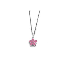 DUR Kette mit Anhänger DUR Schmuck: Kette "Plumeria Blüte" mit rosa Steinsand K2810