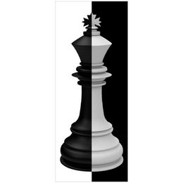 Wallario Memoboard Schachfigur schwarz-weiß
