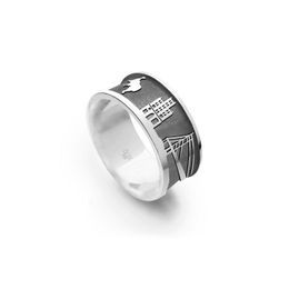 DUR Fingerring DUR Schmuck: Ring "Meck-Pom" 925er Sterlingsilber dunkel rhodiniert R5