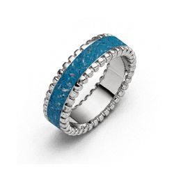 DUR Fingerring DUR Schmuck: Ring "Strandzauber blau" mit blauem Steinsand R5366