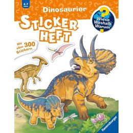 RAVENSBURGER VERLAG Wieso? Weshalb? Warum? Stickerheft: Dinosaurier, Kartoniert (TB)