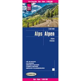 Reise Know-How Landkarte Alpen / Alps (1:550.000), Karte (im Sinne von Landkarte)
