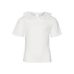 Vero Moda GIRL - T-Shirt VMPANNA GLENN COLLAR in snow white, Gr.134/140