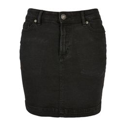 Urban Classics Jerseyrock Damen Ladies Organic Stretch Denim Mini Skirt (1-tlg), schwarz
