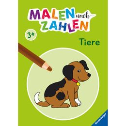 RAVENSBURGER VERLAG Malen nach Zahlen ab 3: Tiere, Kartoniert (TB)