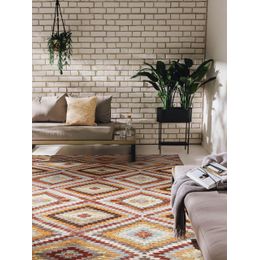 benuta In- & Outdoor-Läufer Artis Multicolor 80x165 cm - Teppich für Balkon, Terrasse & Garten