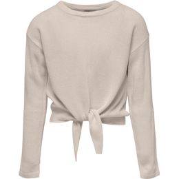 Only® Langarmshirt, Knoten-Detail, für Kinder, beige, 134/140