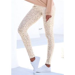 Lascana Schlafhose in weicher Stretch-Qualität, beige