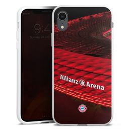 DeinDesign iPhone Xr Handy Silikon H&uuml;lle Case wei&szlig; Handyh&uuml;lle Fc Bayern M&uuml;nchen Stadium Fcb Silikon Case