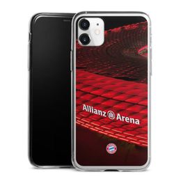 DeinDesign iPhone 11 Handy Slim Case Silikon Handyh&uuml;lle transparent H&uuml;lle extra d&uuml;nn Stadium Fc Bayern M&uuml;nchen Fcb Silikon Slim Case