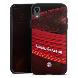 DeinDesign iPhone Xr Handy Silikon H&uuml;lle Case schwarz Handyh&uuml;lle Fc Bayern M&uuml;nchen Stadium Fcb
