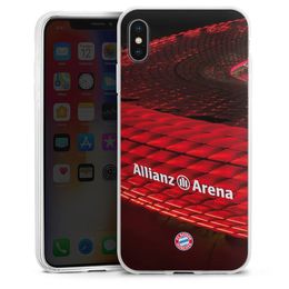 DeinDesign iPhone Xs Max Handy Silikon H&uuml;lle Case transparent Handyh&uuml;lle Fc Bayern M&uuml;nchen Stadium Fcb Silikon Case